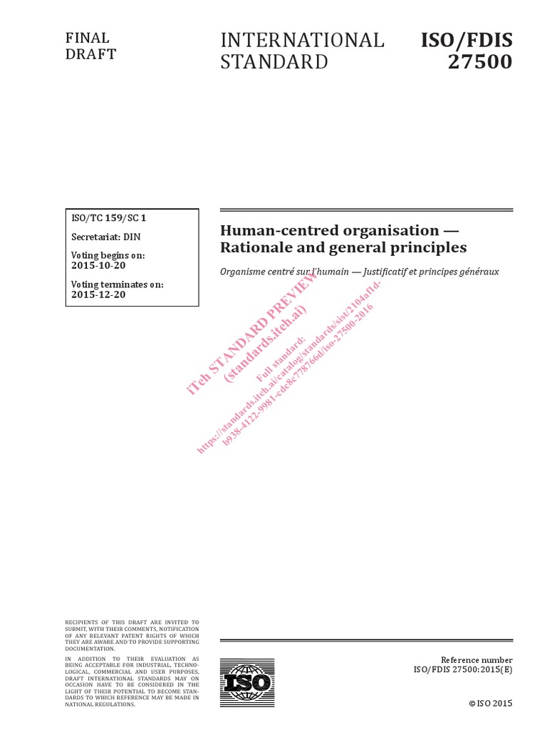 Iso 27500 2016 | PDF | International Organization For Standardization ...
