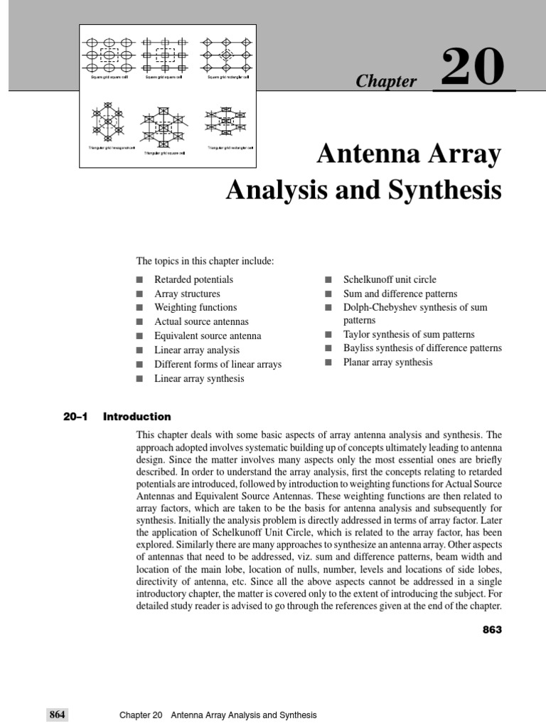 Antenna Array Analysis and Synthesis | PDF | Antenna (Radio ...