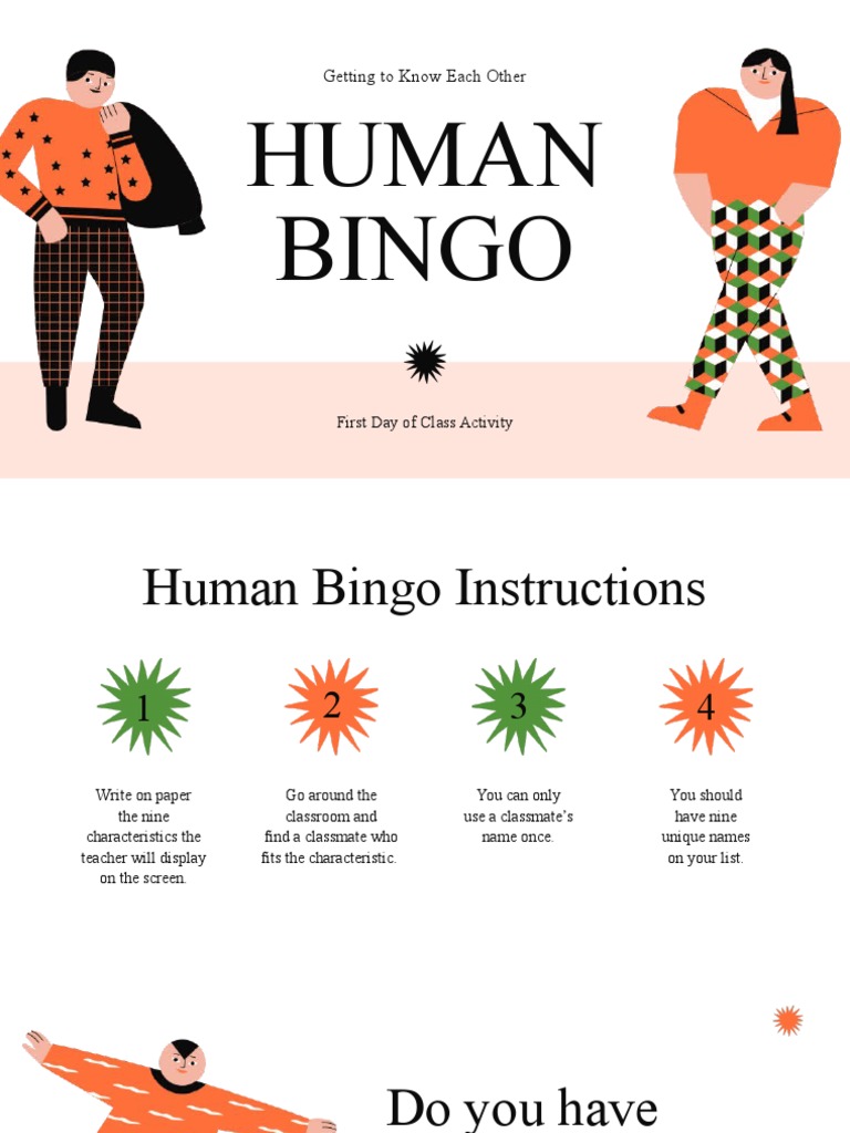 Human Bingo: Getting To Know Each Other | PDF | Learning | Behavior ...