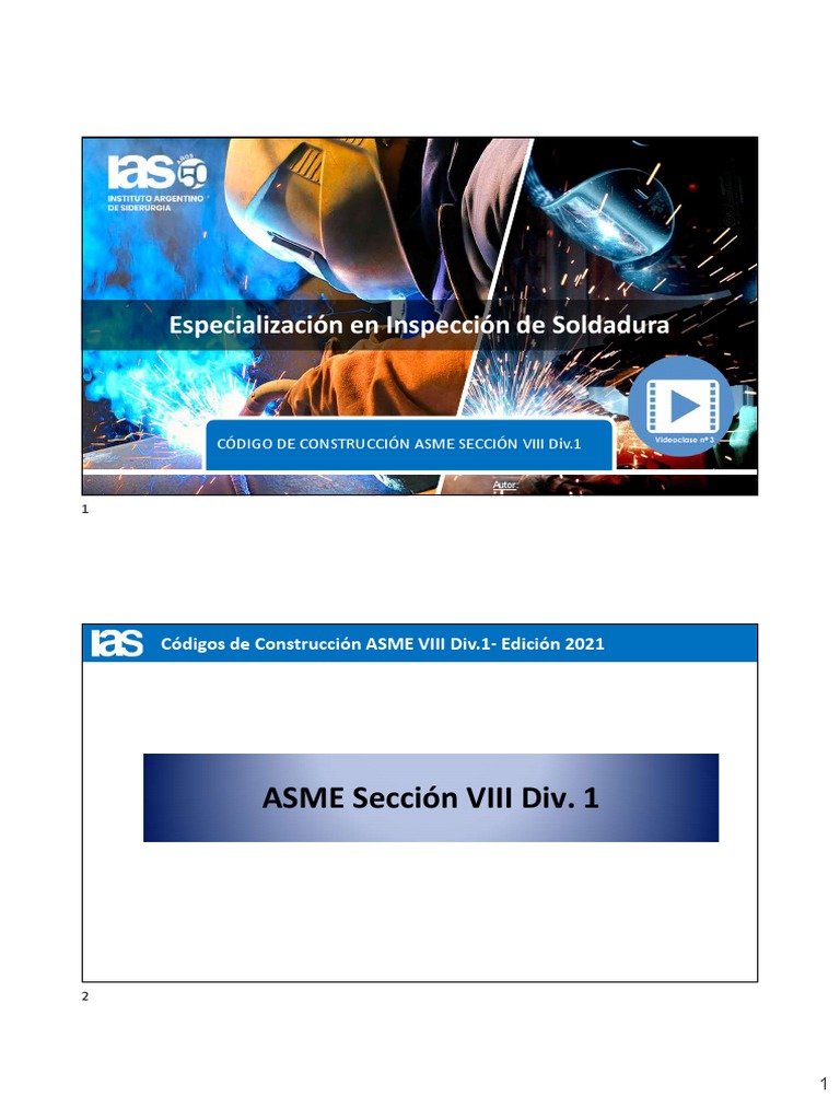 Códigos ASME VIII Div.1: Edición 2021 | PDF | Soldadura | Construcción