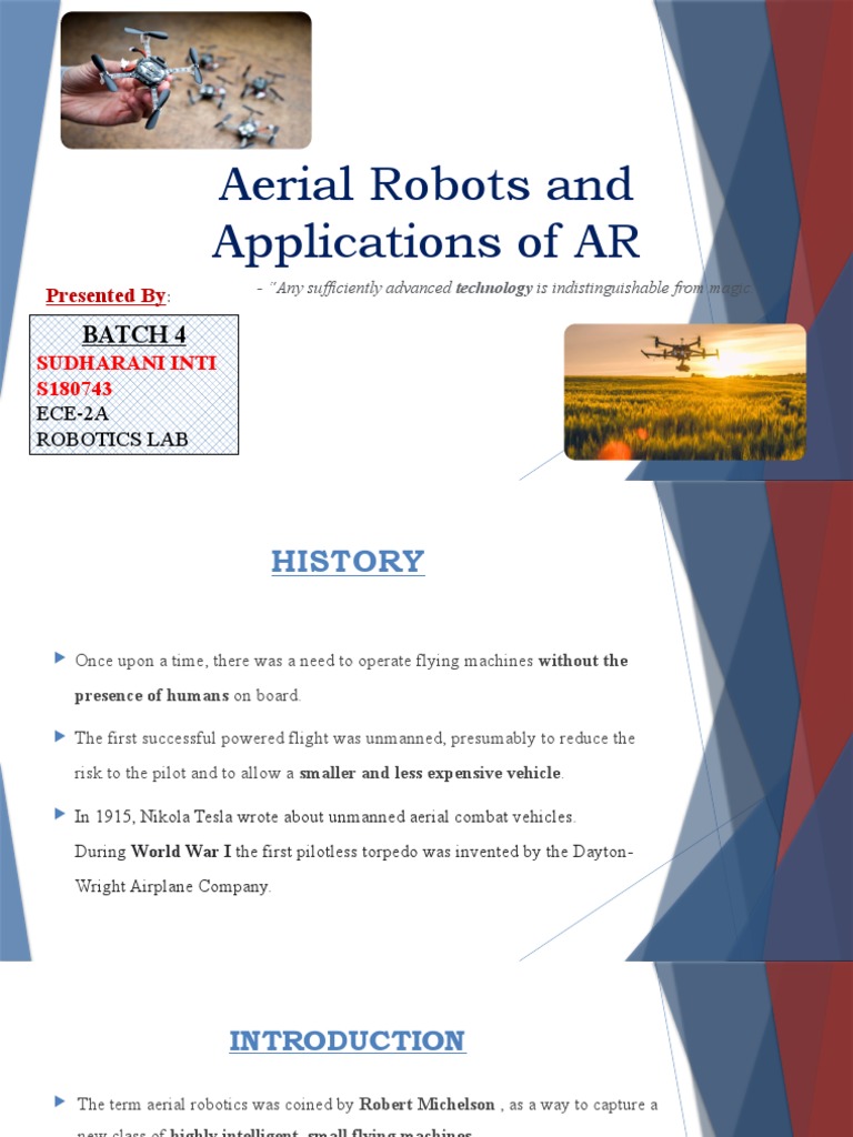 S180743 - BATCH4 - Aerial Robots and Applications of AR | PDF | Augmented Reality | Computing