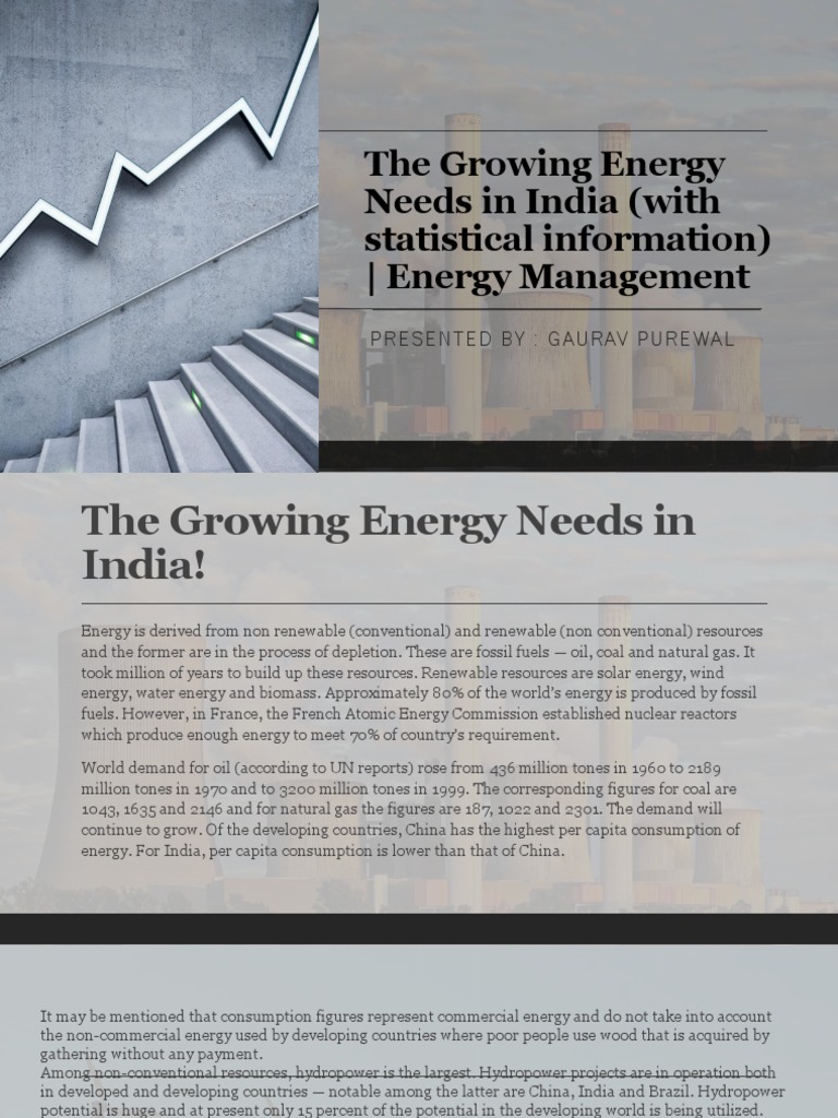 The Growing Energy Needs in India | PDF | Fuels | Energy Development