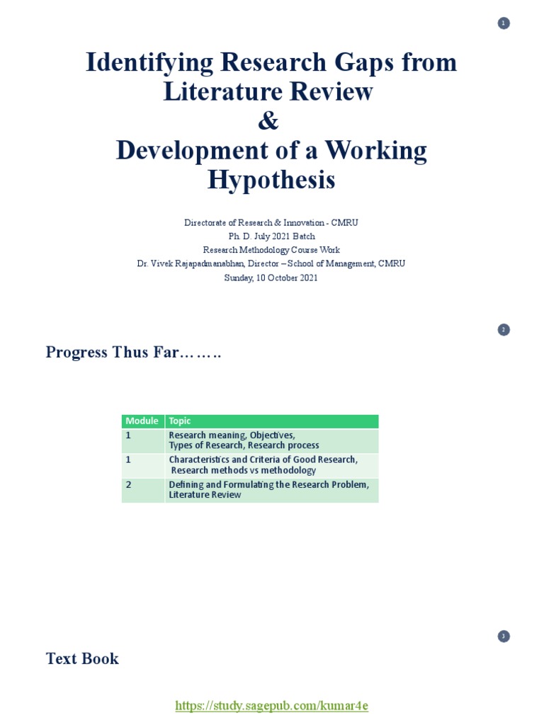 Identifying Research Gaps From Literature Review & Development | PDF ...