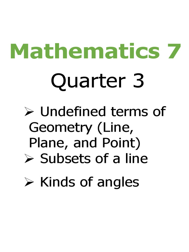 Math 7 LAS W1&W2 | PDF | Angle | Line (Geometry)
