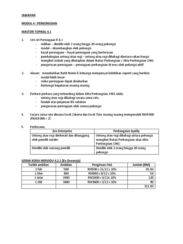 Jawapan Modul 4 | PDF