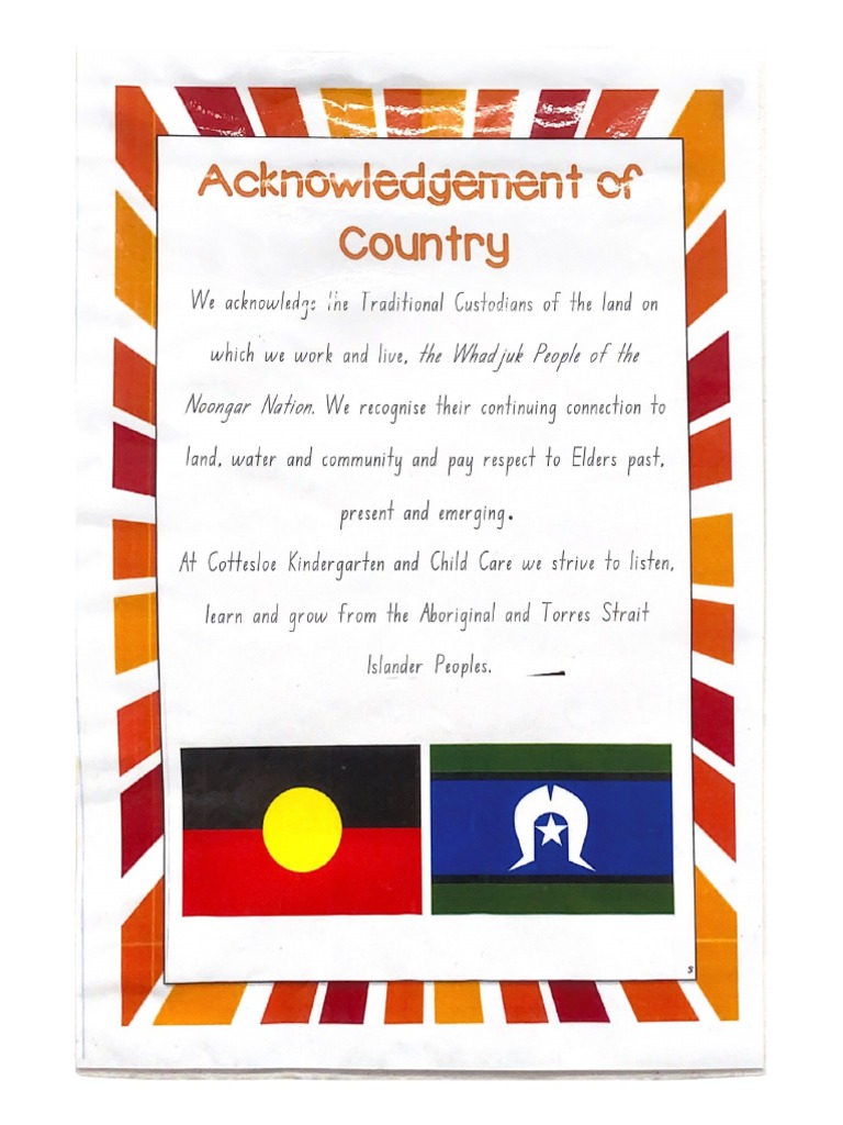 Acknowledgement of Country | PDF