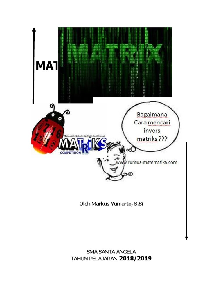 Konsep dan Operasi Matriks dalam MTK | PDF | Metode & Bahan Ajar