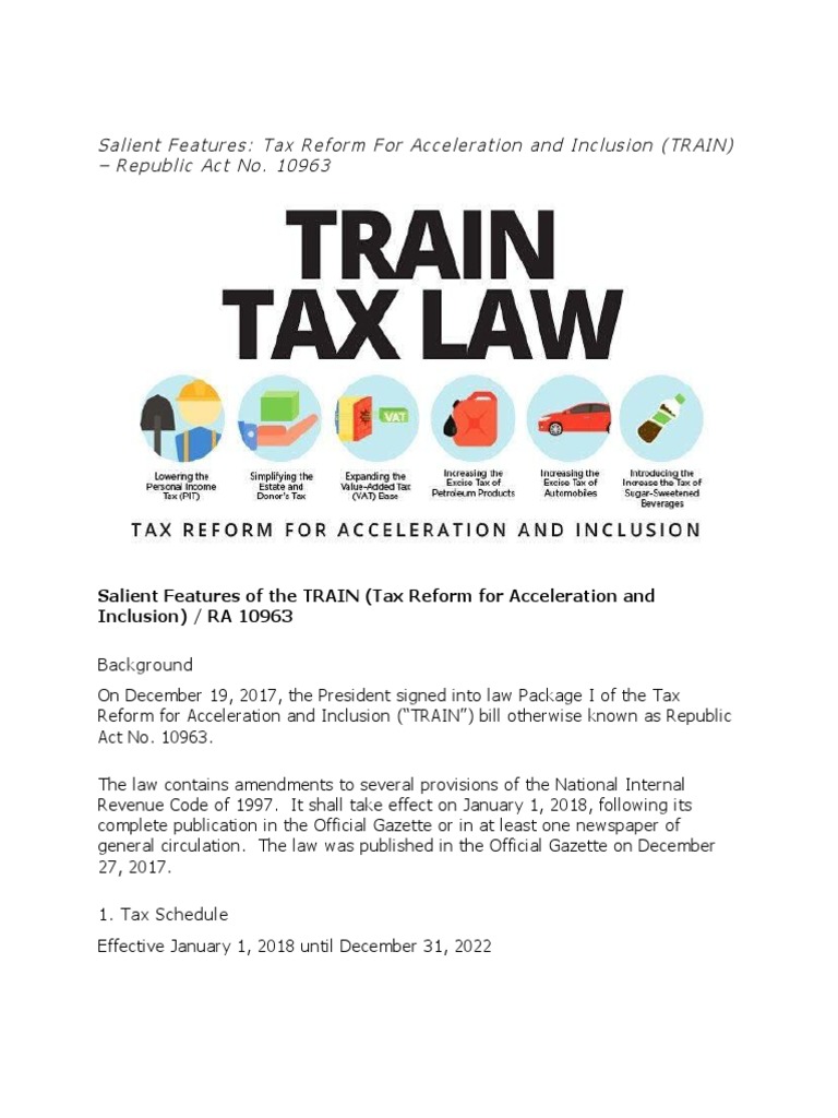 1 Train Law Draft Module | PDF | Taxes | Value Added Tax