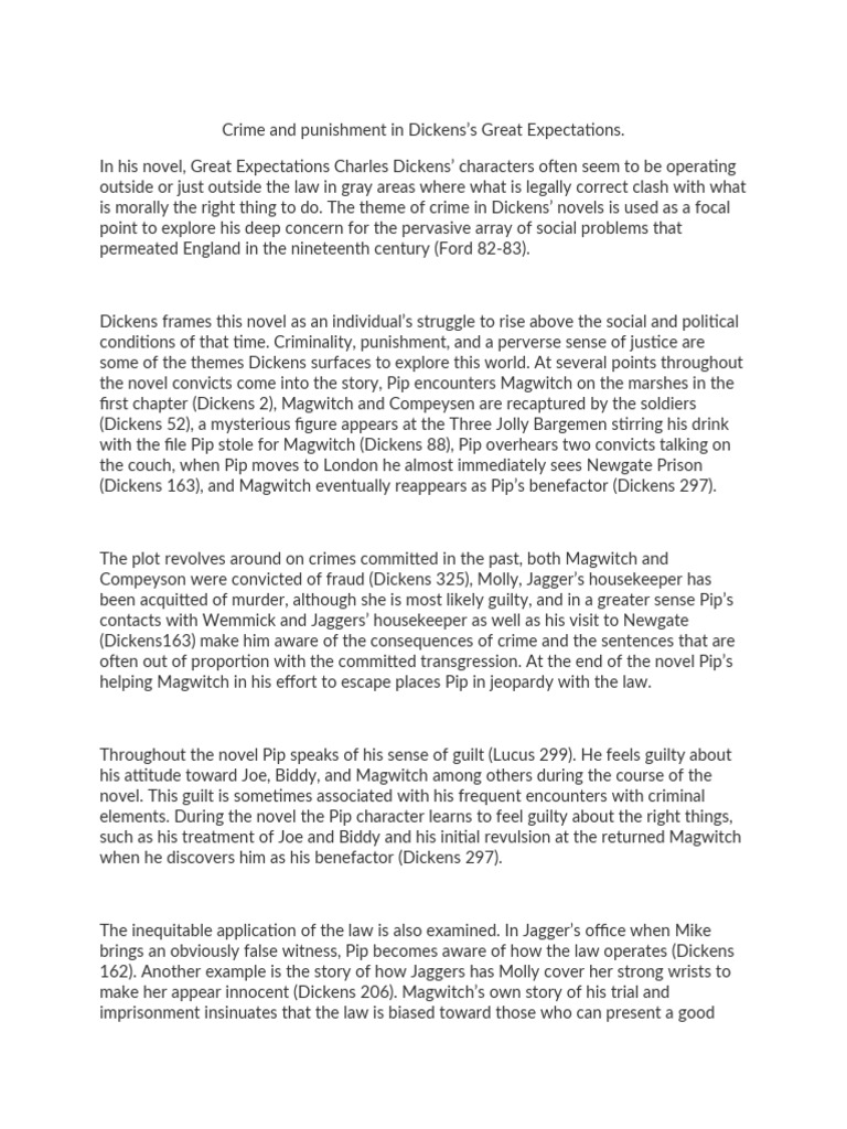 Crime and Punishment in Dickens Great Expectetions. | PDF | Great ...