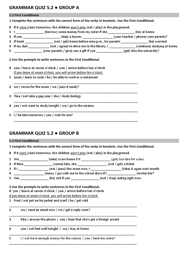 Grammar Quiz 5.2 - 1643353653 | PDF | Syntax | Grammar