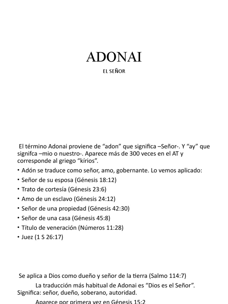 ADONAI | PDF | Abrahán | Libro del Génesis