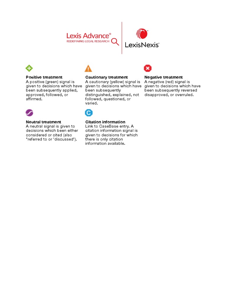 Lexis Advance Symbol Guideline | PDF | Self-Improvement | Science ...