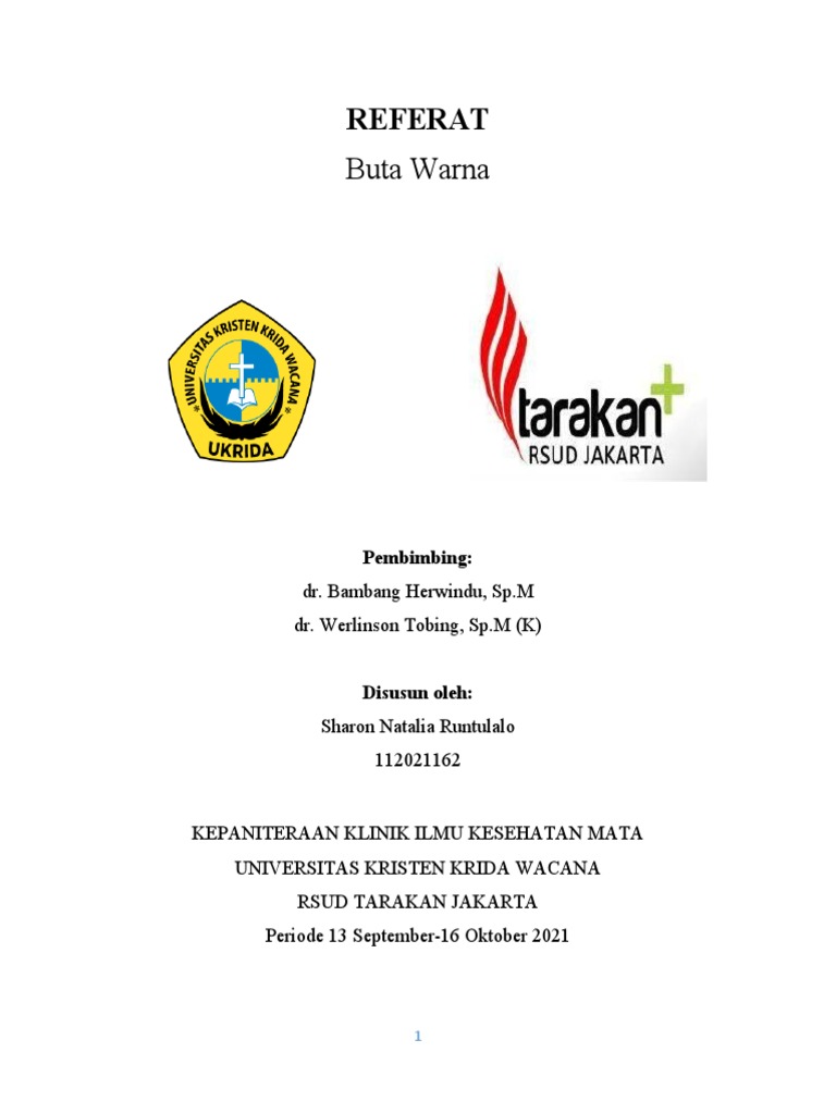 Definisi dan Klasifikasi Buta Warna | PDF