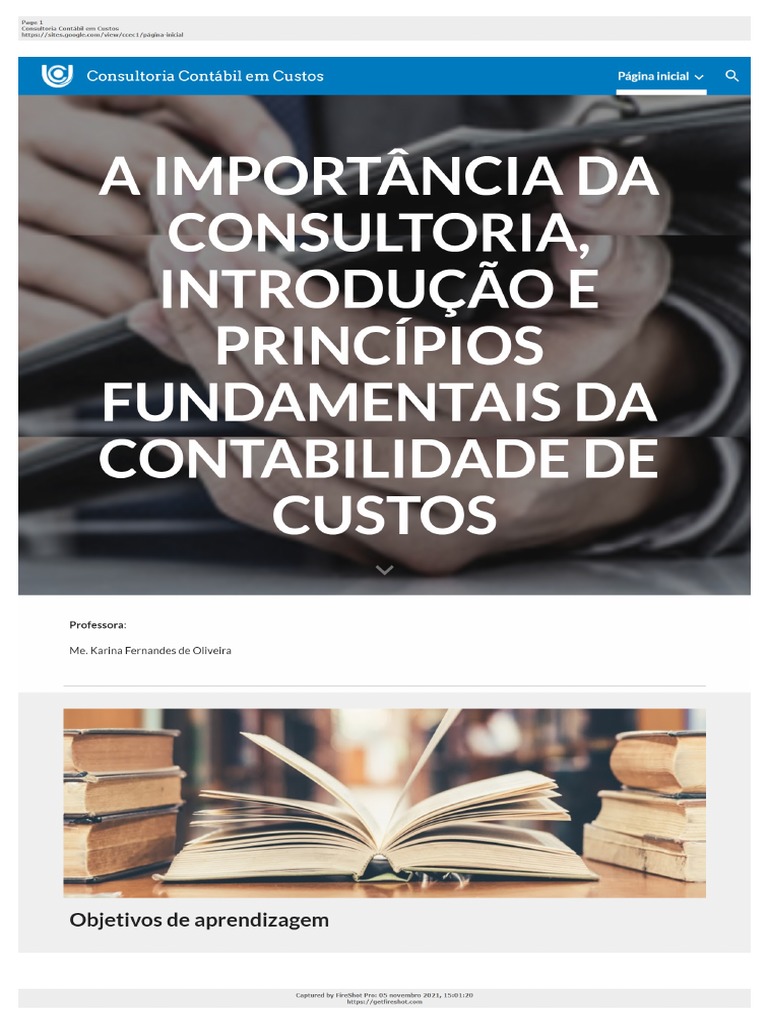 Consultoria Contábil em Custos | PDF | Contabilidade | Despesa