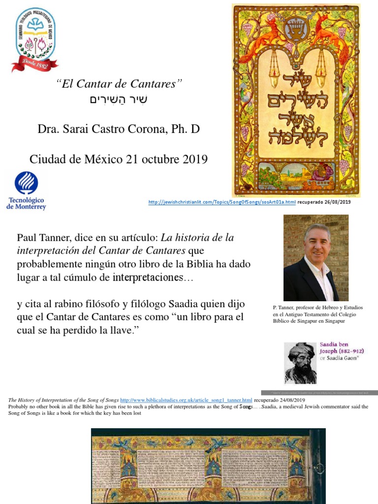 Cantar de Cantares - Sarai Castro | PDF | Amor | Canción de canciones