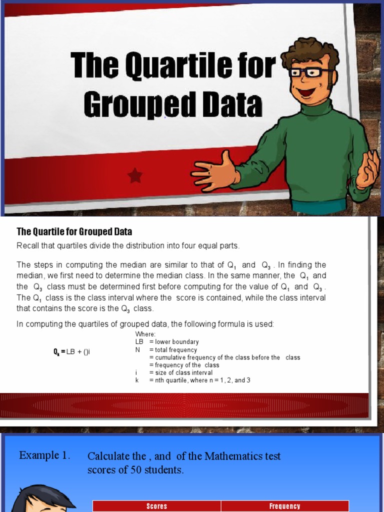 Quartile For Grouped Data | PDF | Quartile | Median