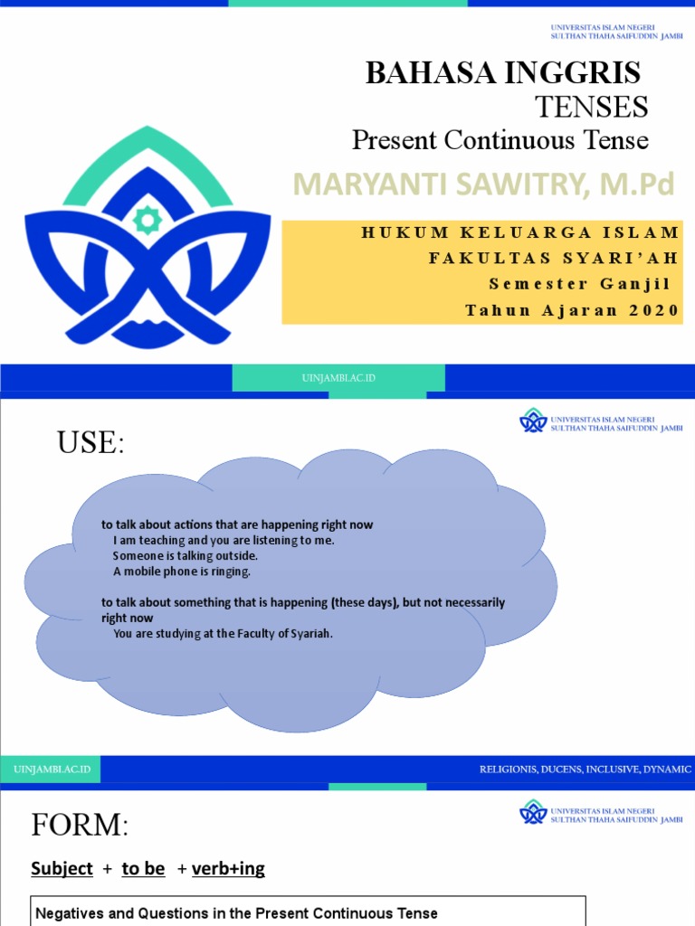 Materi Present Continuous Tense | PDF | Abrahamic Religions | Islamic ...