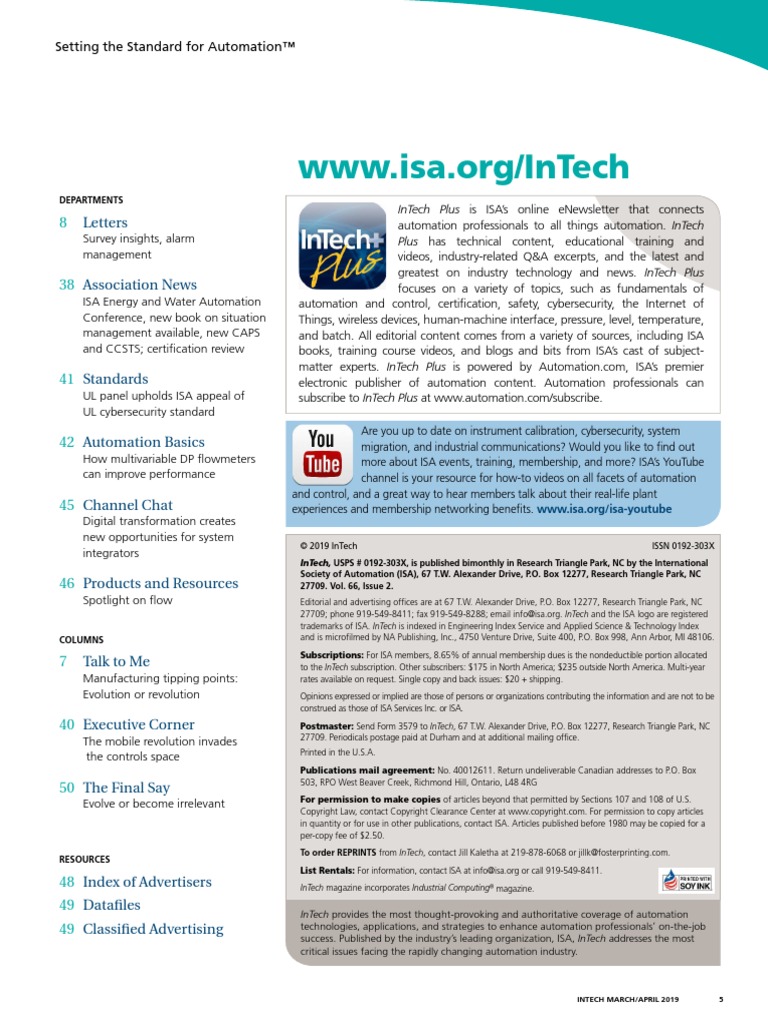 Letters: Setting The Standard For Automation™ | PDF | Automation ...