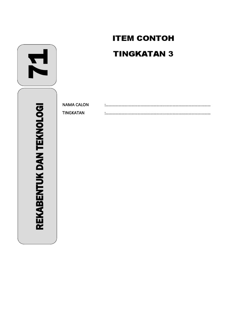 Item Contoh Tingkatan 3 | PDF