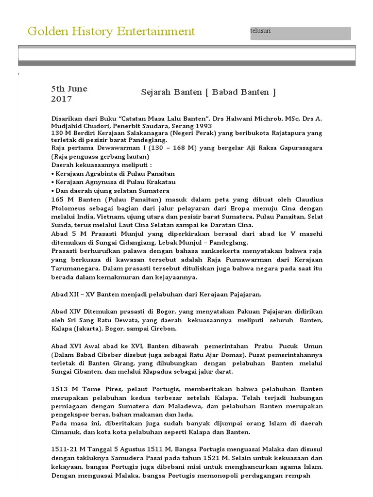 GOLDEN HISTORY | PDF