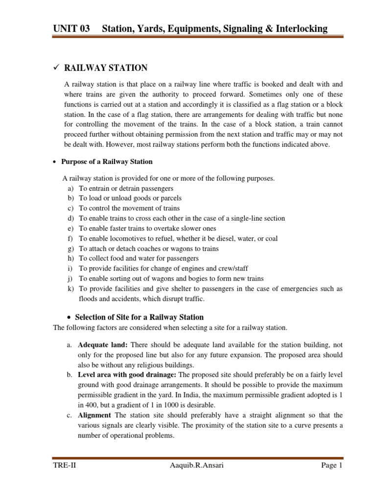 Railway Stations: Types and Functions | PDF | Train Station | Crane ...