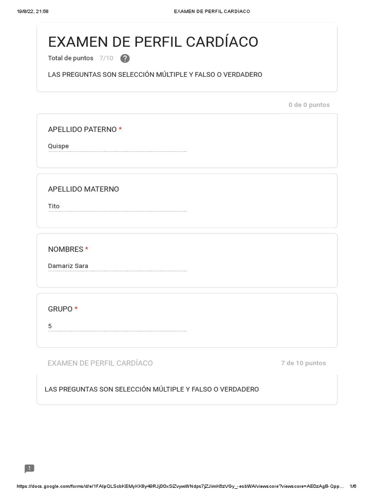 Examen de Perfil Cardíaco | PDF | Infarto de miocardio | Enfermedades y ...