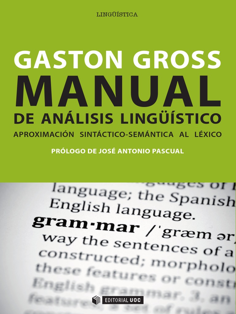 GROSS Gaston - Manual de Analisis Lingüistico Aproximacion Sintactico ...