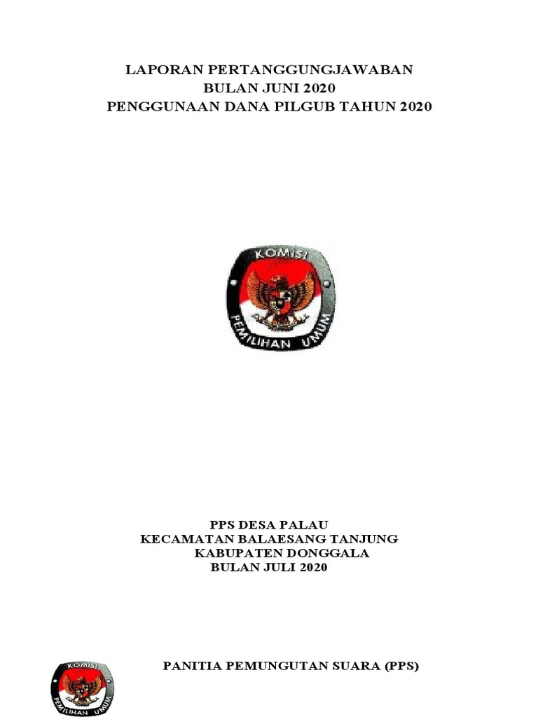 LPJ Pps Palau Juni Pilgub 2020 | PDF