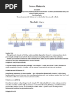 Sutures Comparison Chart | PDF | Surgical Suture | Chemical Substances