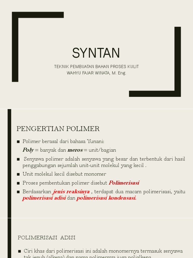Syntan | PDF