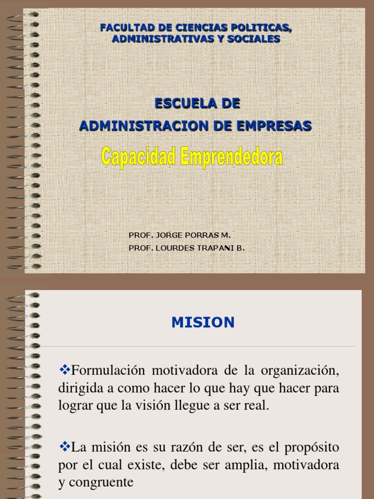 CLASE 3 - Mision, Vision y Valores | PDF | Calidad (comercial ...