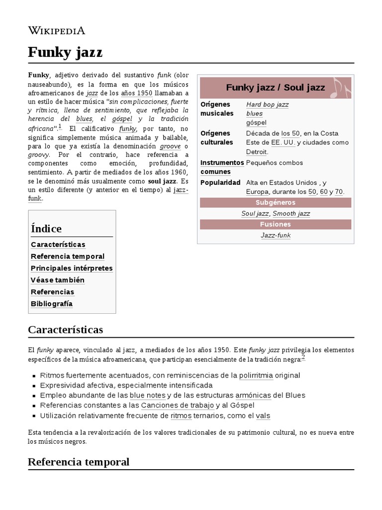 Funky Jazz | PDF | Música soul | Modernismo (música)