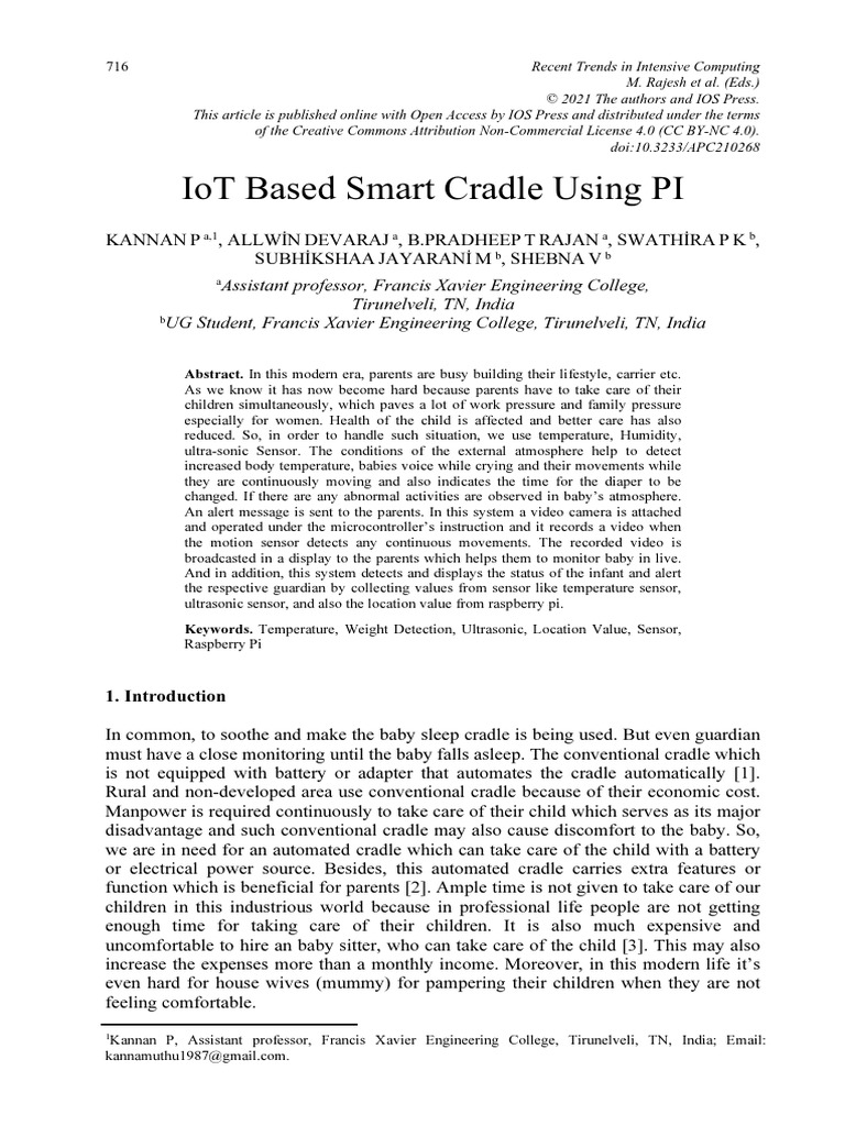 Iot Based Smart Cradle Using Pi: A, 1 A A B B B A B | PDF | Internet Of ...