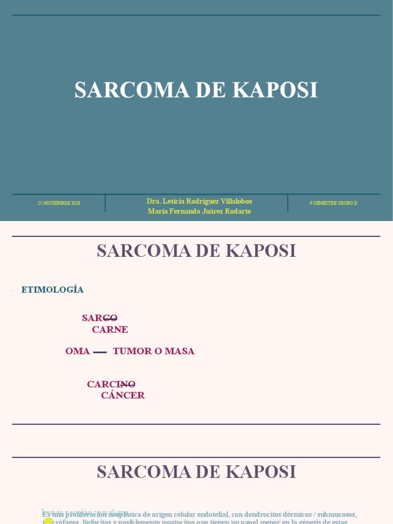 Sarcoma de Kaposi | PDF | VIH | VIH / SIDA