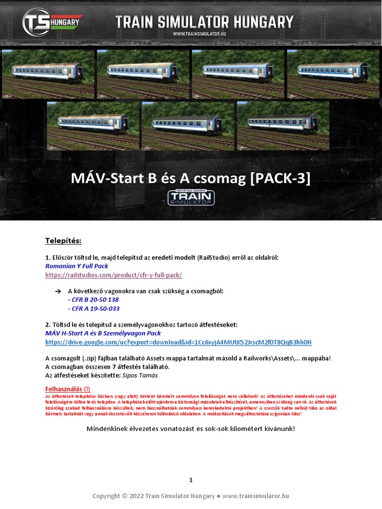 MÁV-Start B És A Csomag - PACK-3 (TS - Hu) | PDF