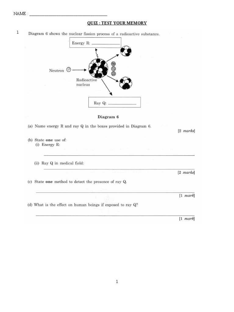 Quiz Test Your Memory | PDF