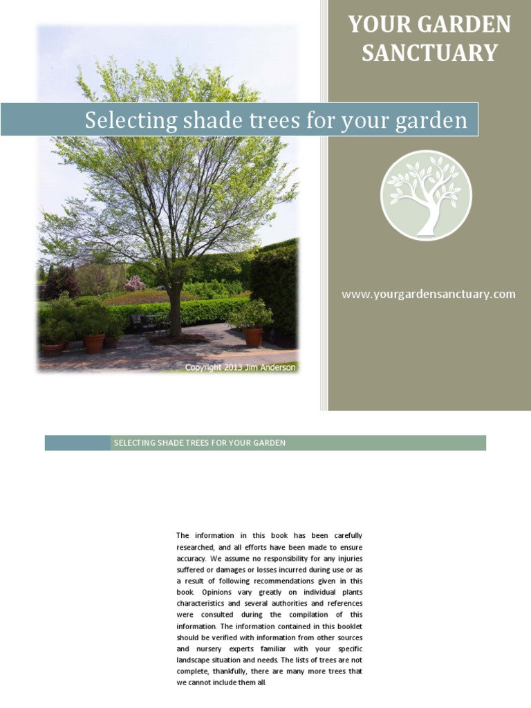 Selecting Shade Trees For Your Garden | PDF | Oak | Trees