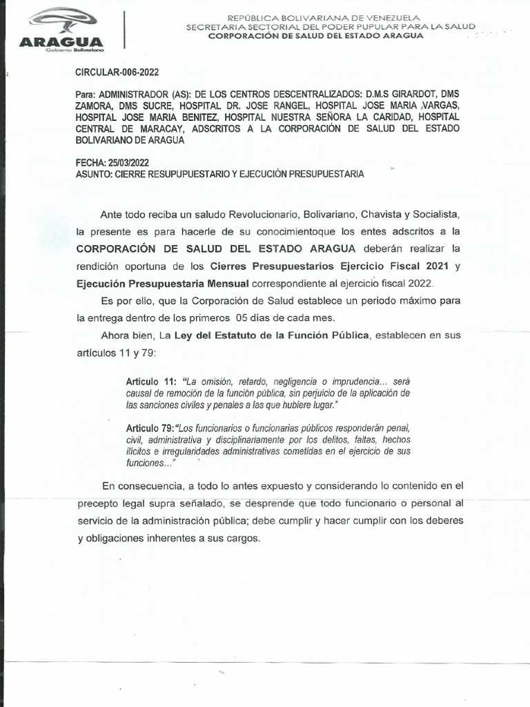 Circular 006-2022 | PDF