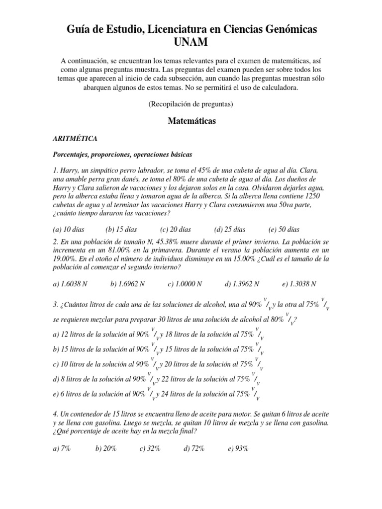 Guía De Estudio Matemáticas Lcg Pdf Elipse Matemáticas
