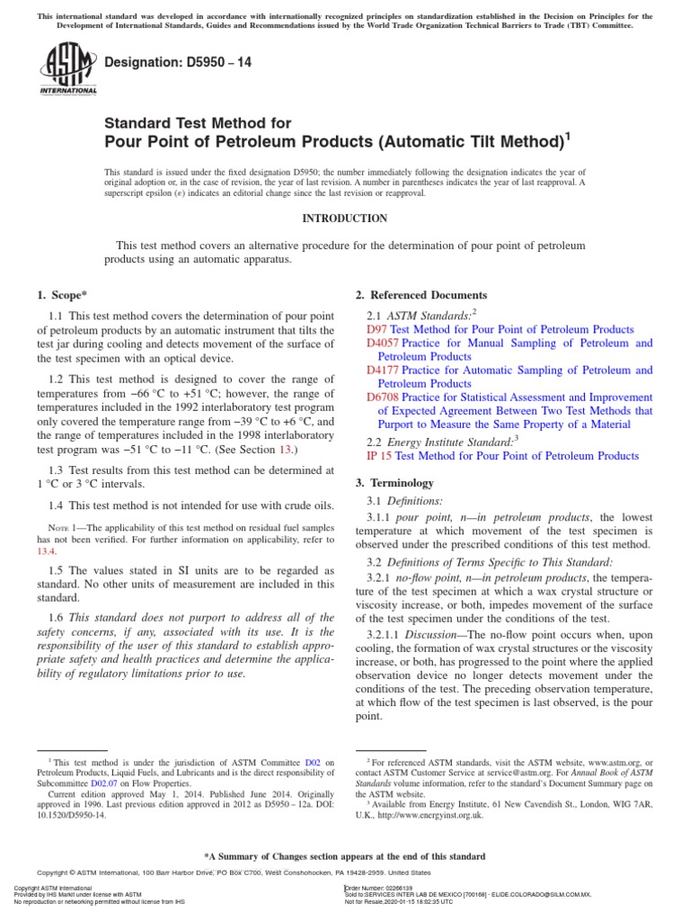 Astm D5950-14 | PDF | Chemistry