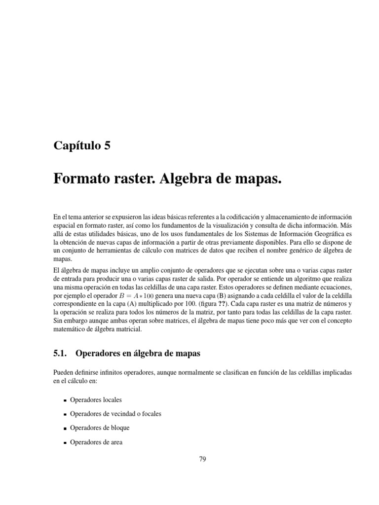 Algebra de Mapas en GIS | PDF | Sistema de información geográfica | Mapa