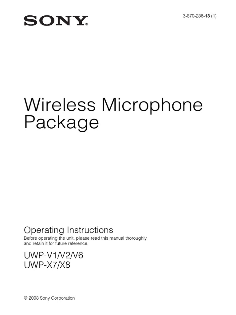 Sony_WMS_Manual | PDF | Electromagnetic Interference | Radio