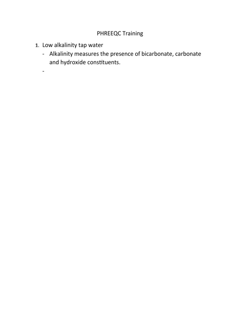 Phreeqc Training | PDF