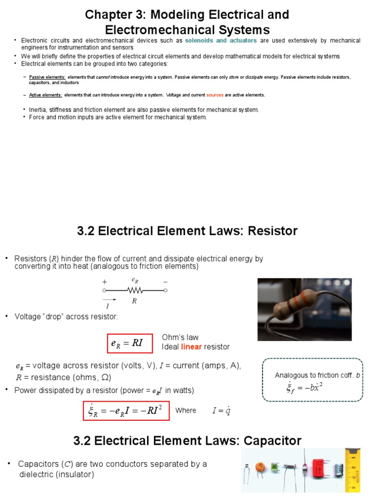 Chapter 3: Modeling Electrical and Electromechanical Systems | PDF | Electromagnetic Induction ...