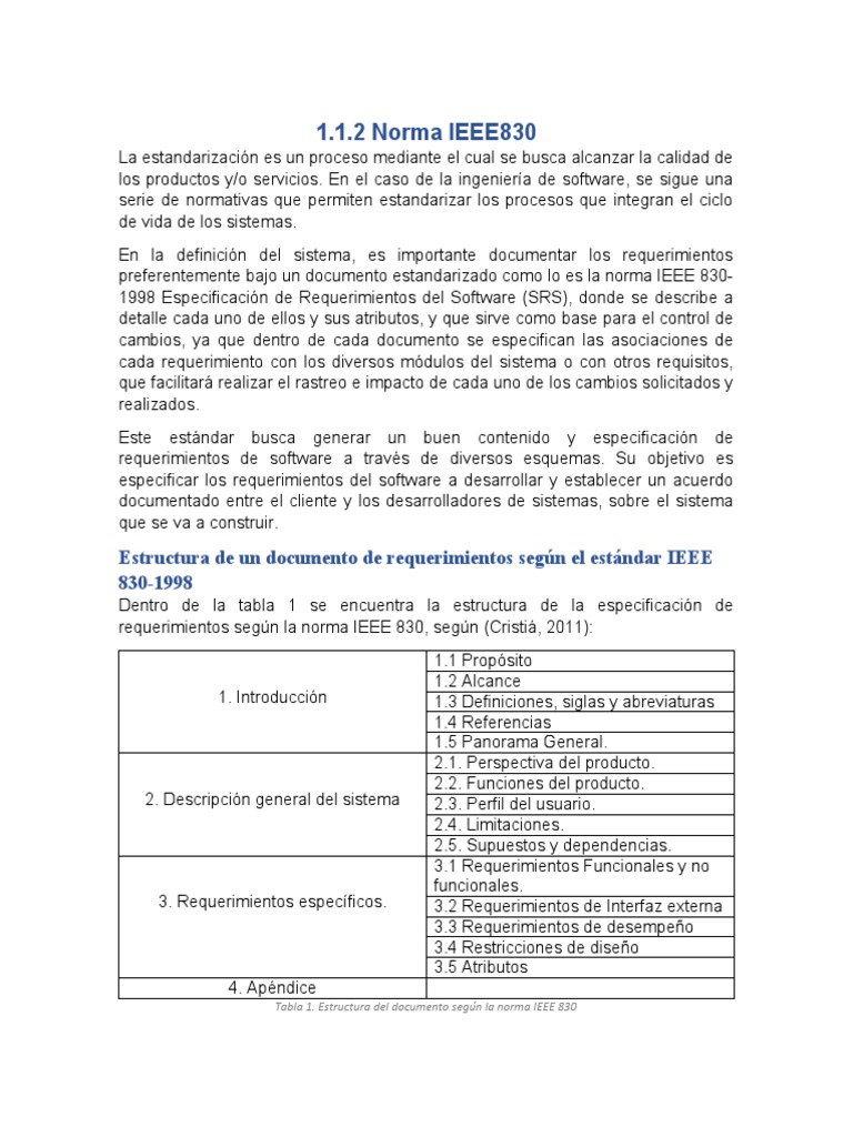 Norma IEEE830 y Ejemplo | PDF | Software | Usuario (informática)