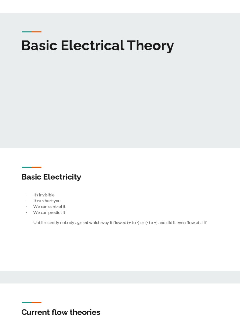 basic electrical theory 2 | PDF | Electrical Resistance And Conductance ...