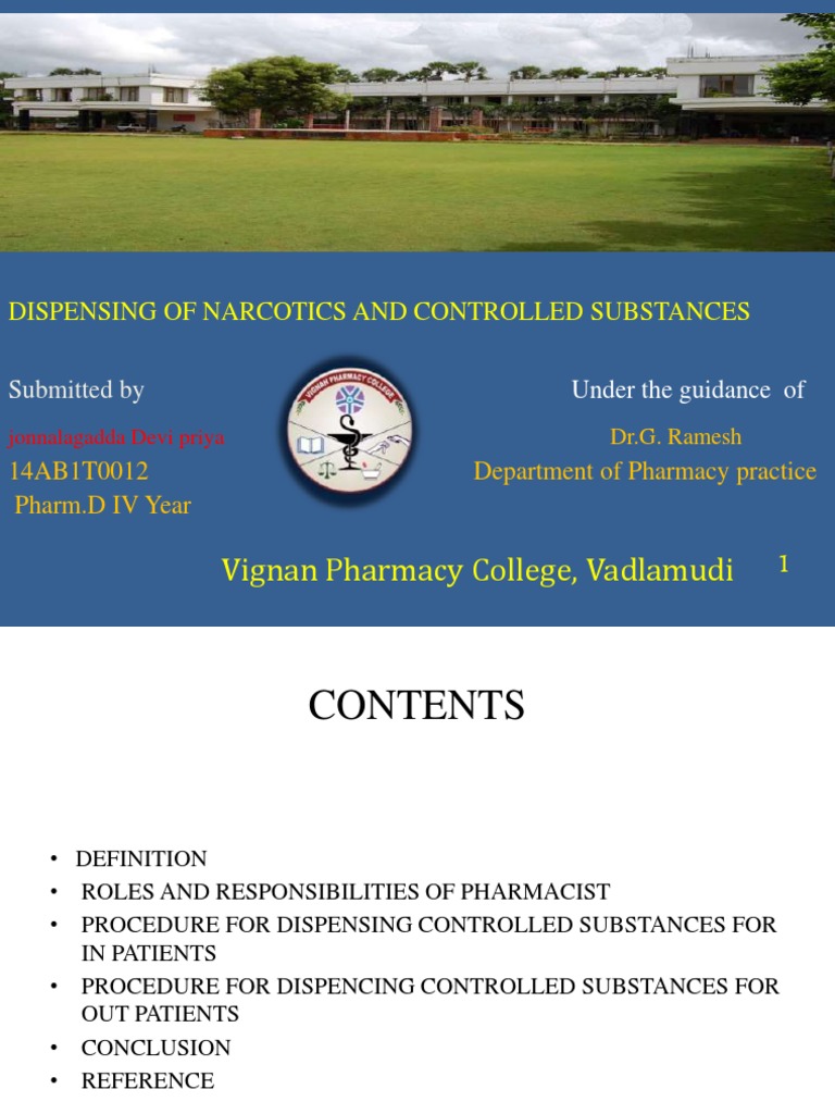 Distribution of Narcotic and Other Controlled Substances | PDF ...