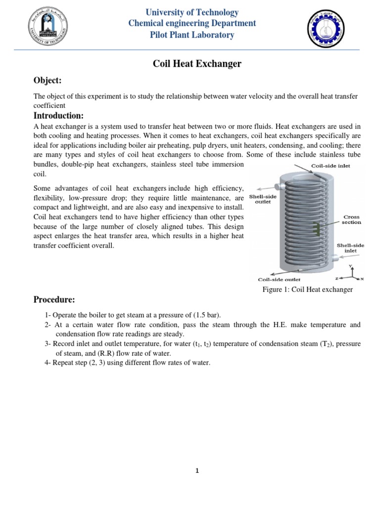 Coil Heat Exchanger | PDF | Heat Exchanger | Heat Transfer