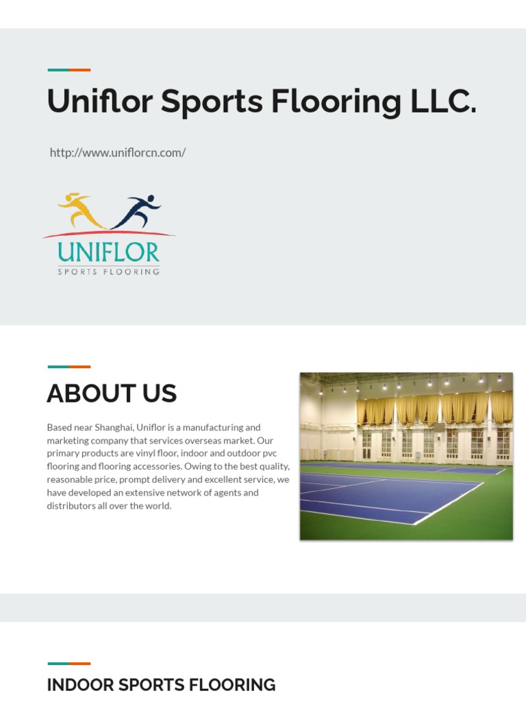 Uniﬂor Sports Flooring Solutions in UAE | PDF | Flooring | Polyvinyl ...