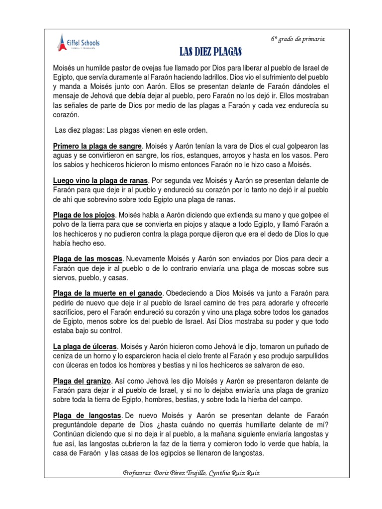 Las Diez Plagas | PDF | Moisés
